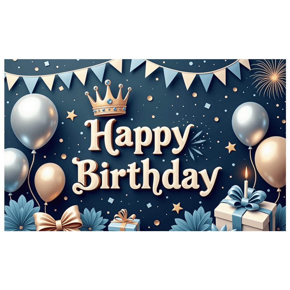 Decorative Design Happy Birthday Banner Balloon Decoration Party ...