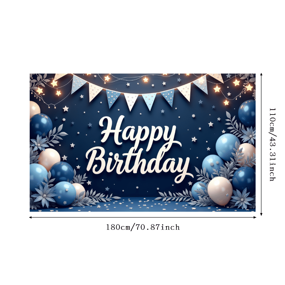Decorative Design Happy Birthday Banner Polyester Material Celebration ...