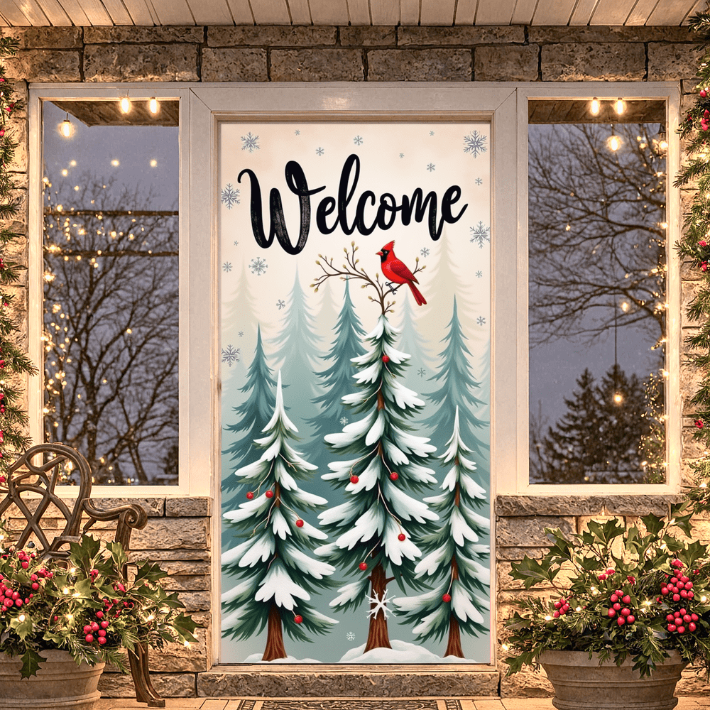 Decorative Design Merry Christmas Banner Snowflake Pattern Winter ...