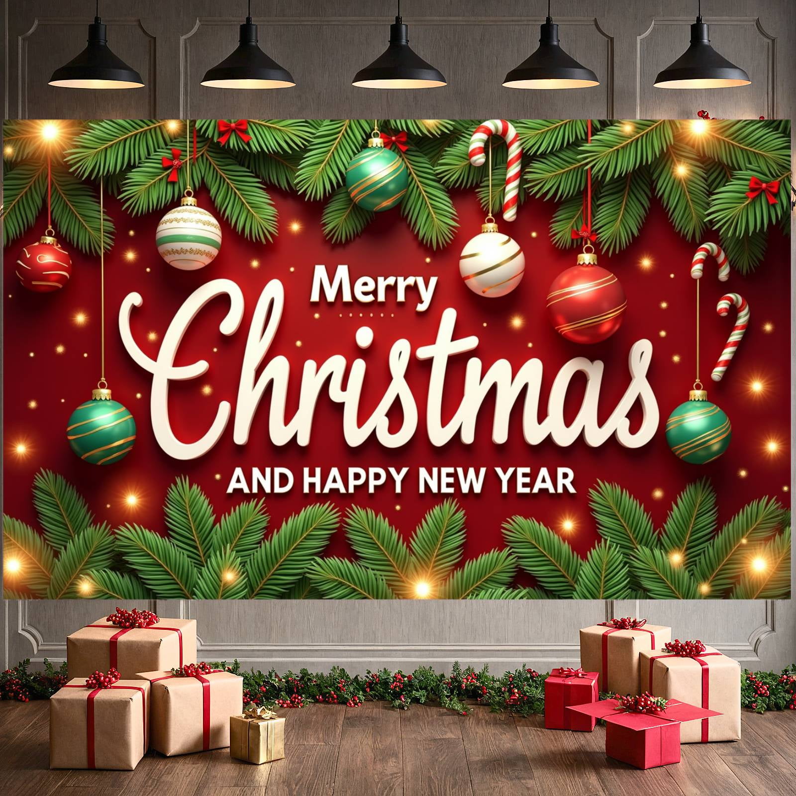 Decorative Design Merry Christmas Festive Decoration Holiday Banner for ...