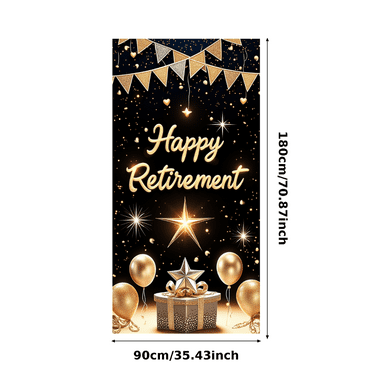 Balloon Design Retirement Banner Decorative Airplane Celebration for ...