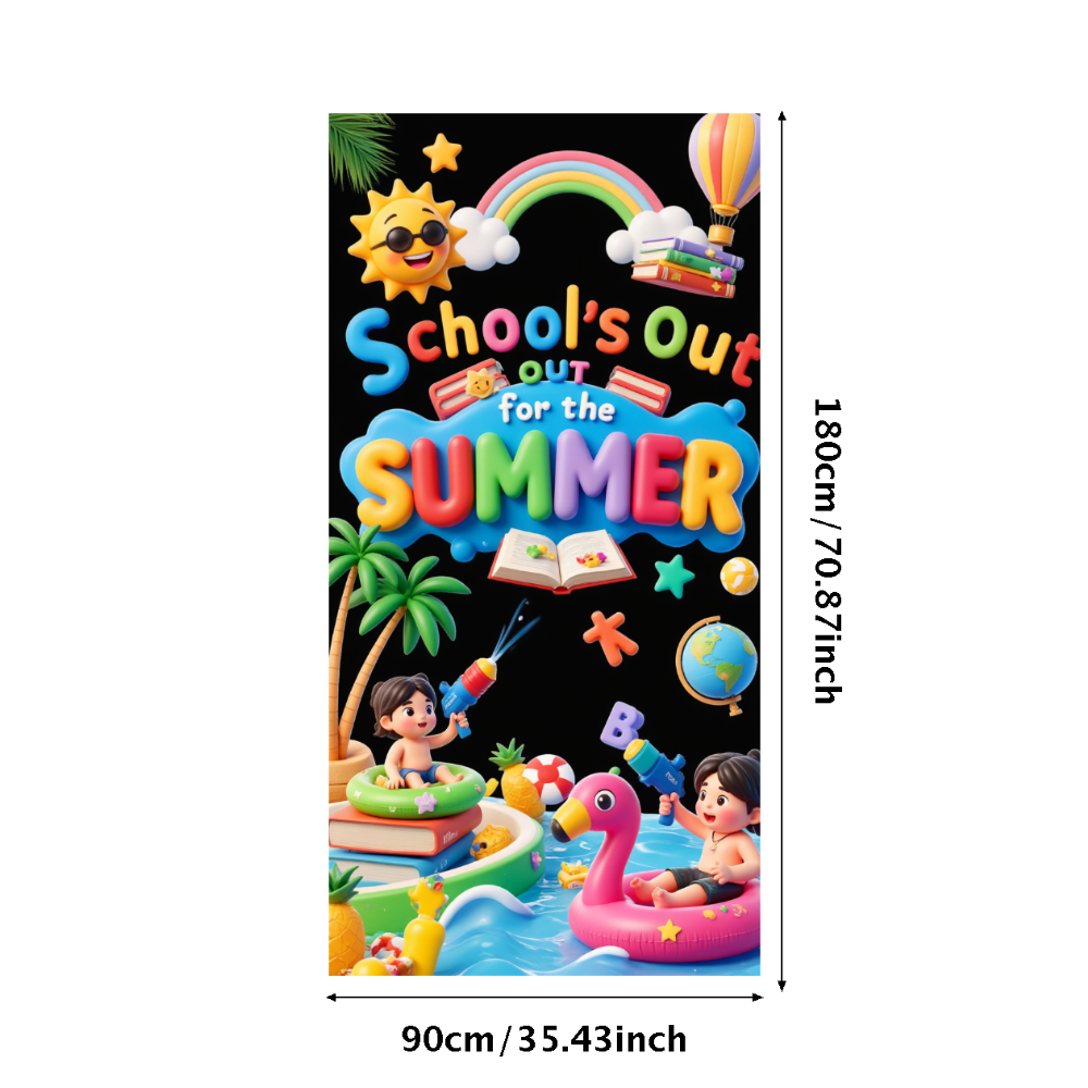 Decorative Design School's Out Summer Banner Colorful Theme Vacation ...