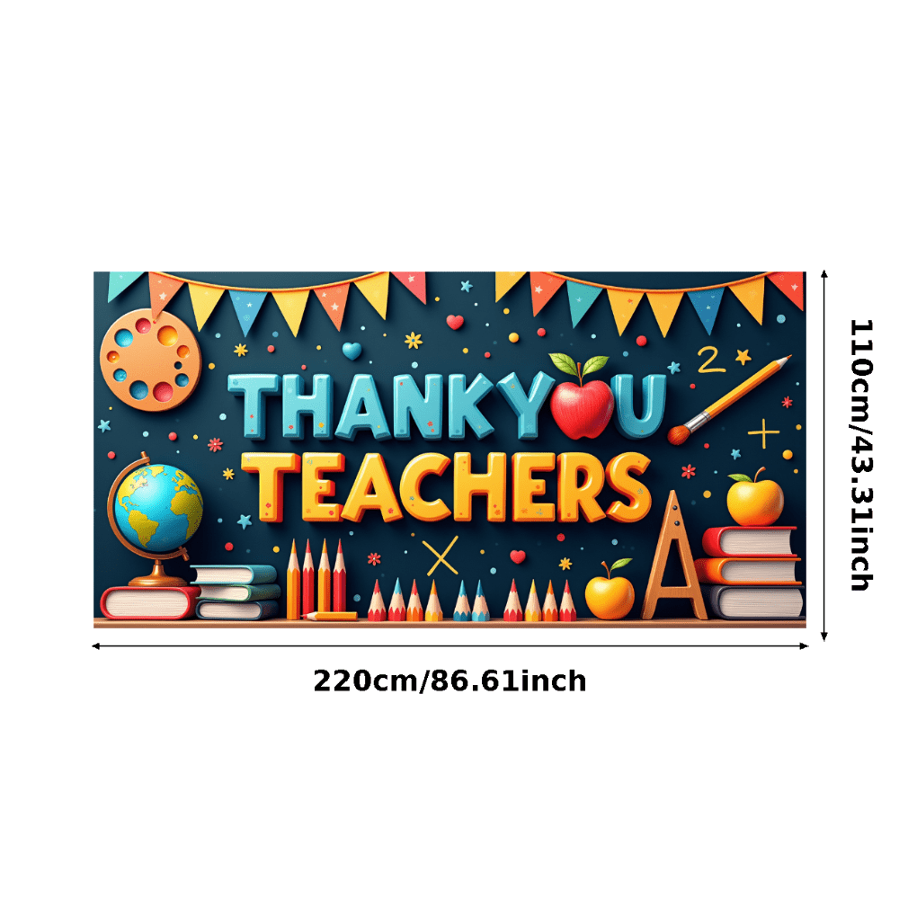 Decorative Design Teacher Appreciation Banner Colorful Theme ...