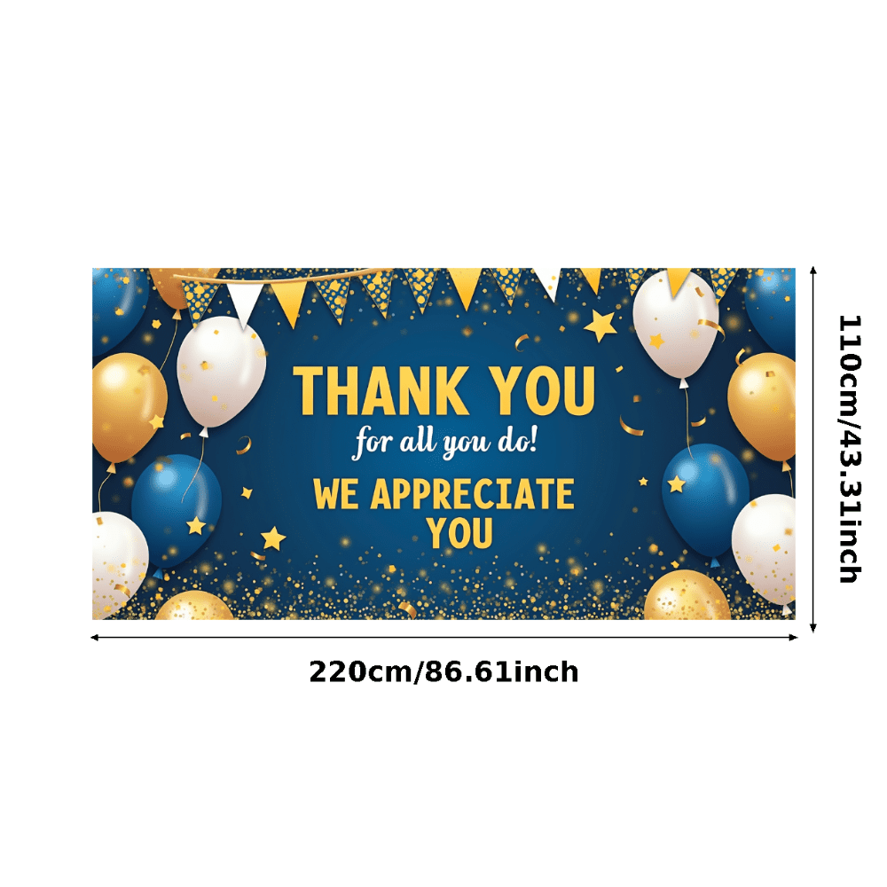 Decorative Design Thank You Banner Appreciation Theme Balloon ...