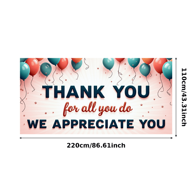 Decorative Design Thank You Banner Balloon Decoration Appreciation ...