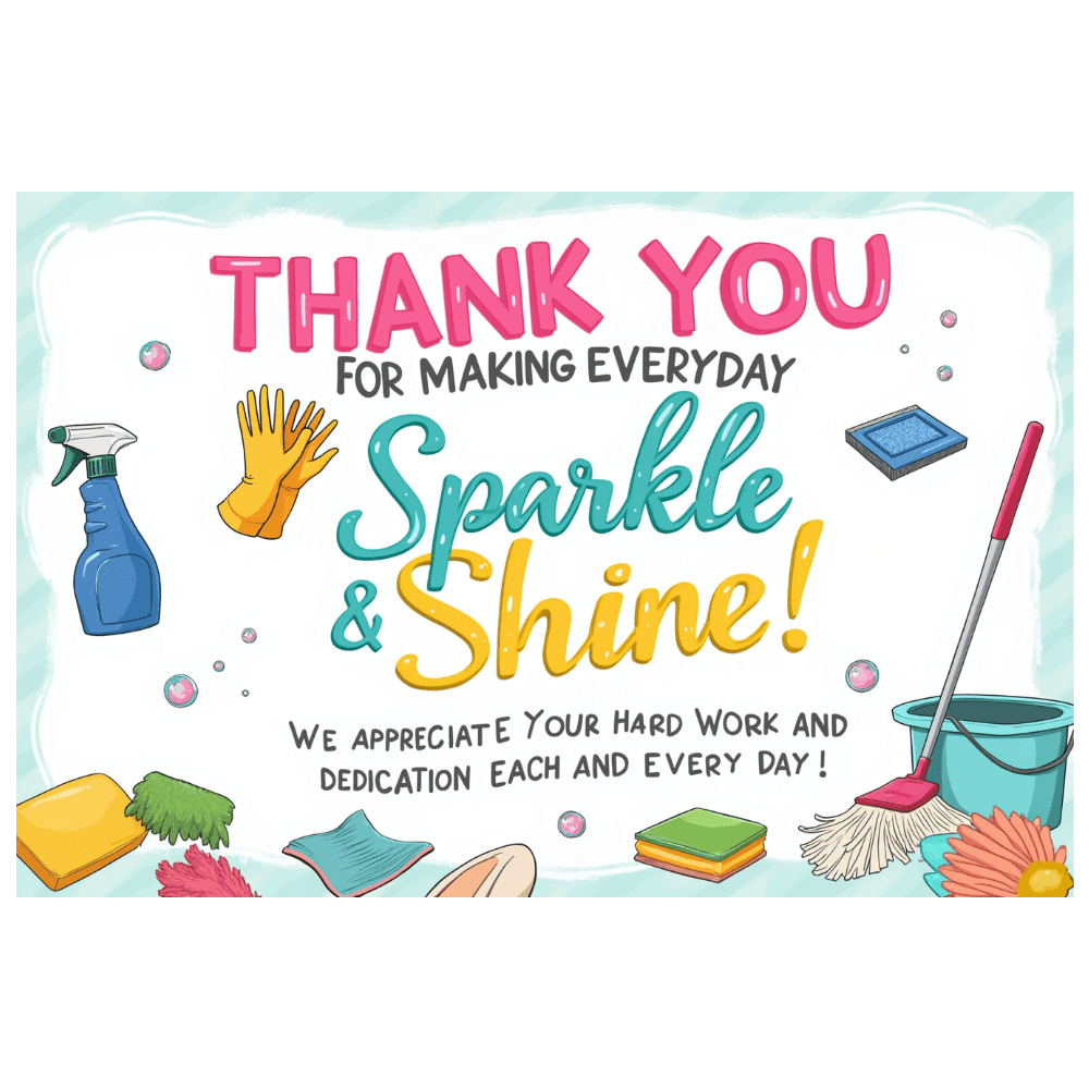 Decorative Design Thank You Banner Colorful Appreciation For Workplace ...
