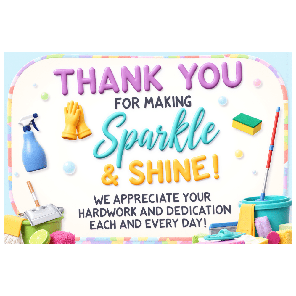 Decorative Design Thank You Banner Colorful Appreciation For Workplace ...