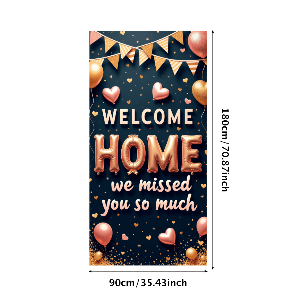 Decorative Design Welcome Home Balloon Banner Colorful Heart Party ...
