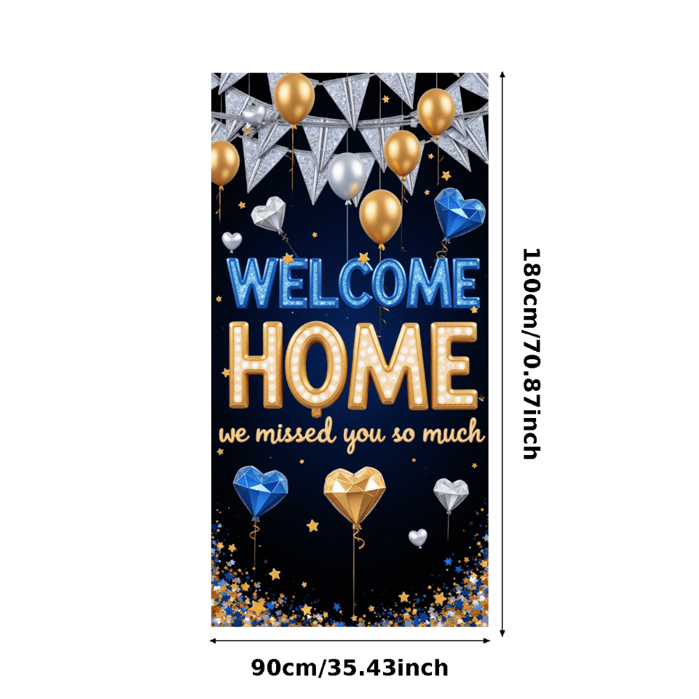 Decorative Design Welcome Home Balloon Banner Colorful Heart Party ...