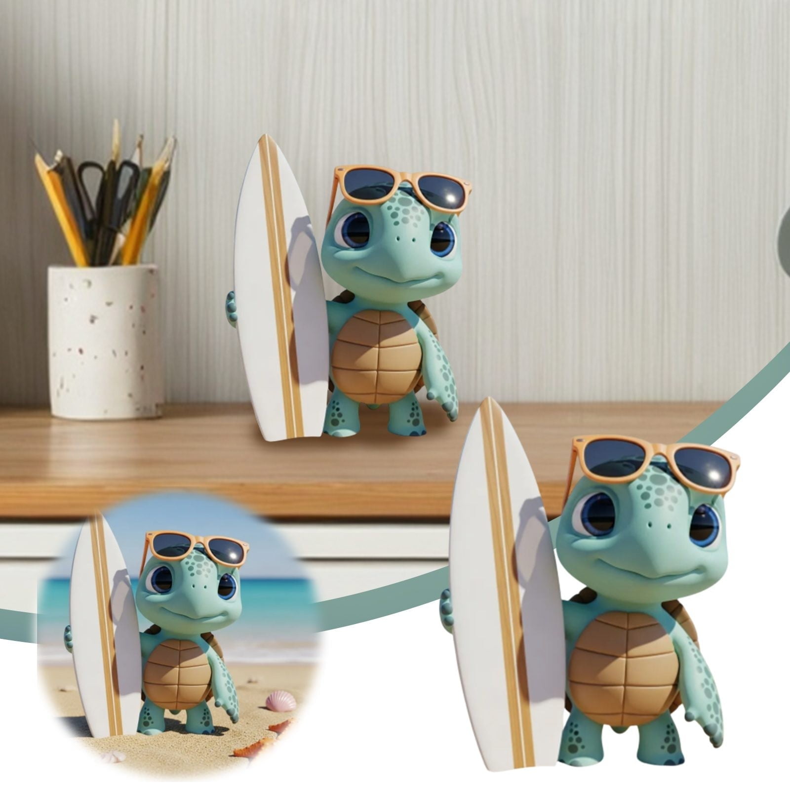 Decorative Desk Accessory Resin Turtle Sculpture for Living Room and ...