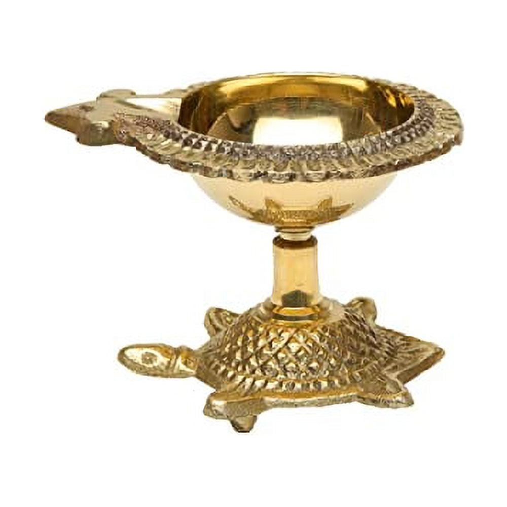 Decorative Diya Deepak Pooja Diya Puja Item Religious Brass Oil Lamp ...