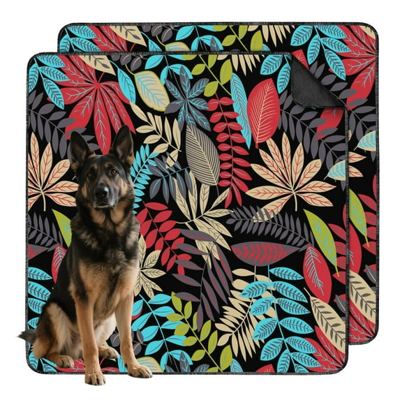 Decorative Dog Pee Pads with Lush Paradise Leaf Patterns, Non-Skid ...