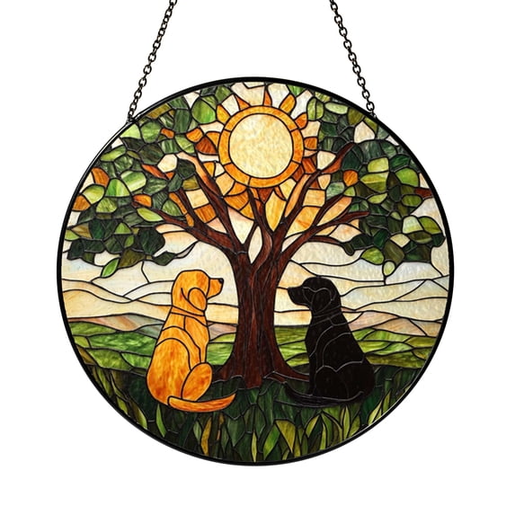 Decorative Dog and Tree Glass Suncatcher – Window Decor - Walmart.com