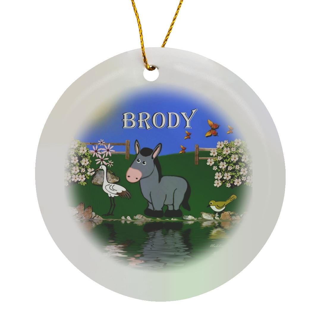 Decorative Donkey And Bird Art Design For Children - Personalized With ...