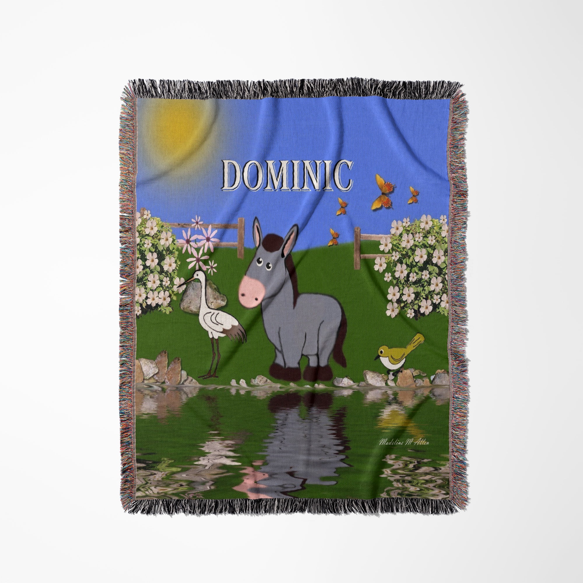 Decorative Donkey And Bird Art Design For Children - Personalized With ...
