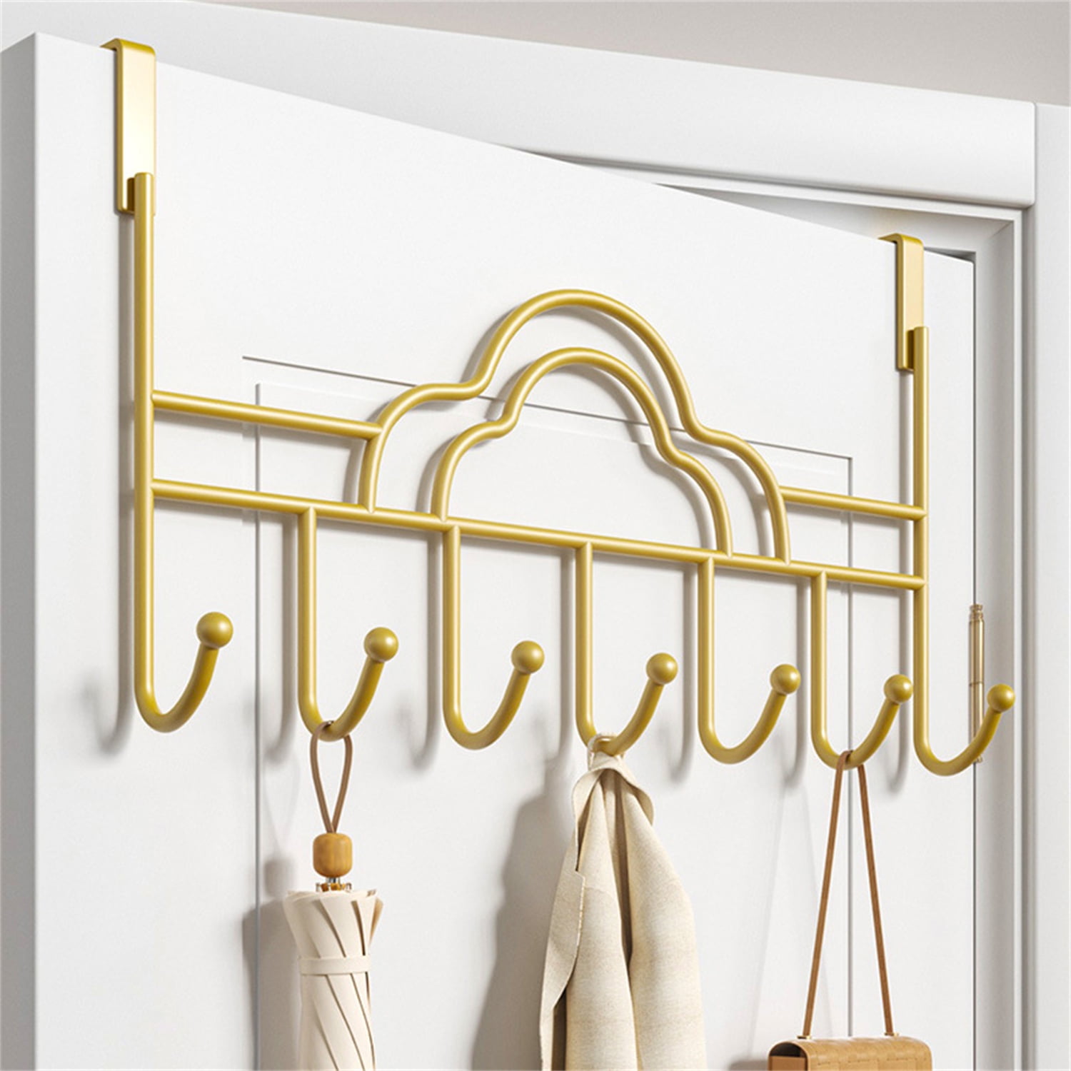 "Bexikou Decorative Door Rack, Metal Door Hanger, 7 Hooks Organizer ...