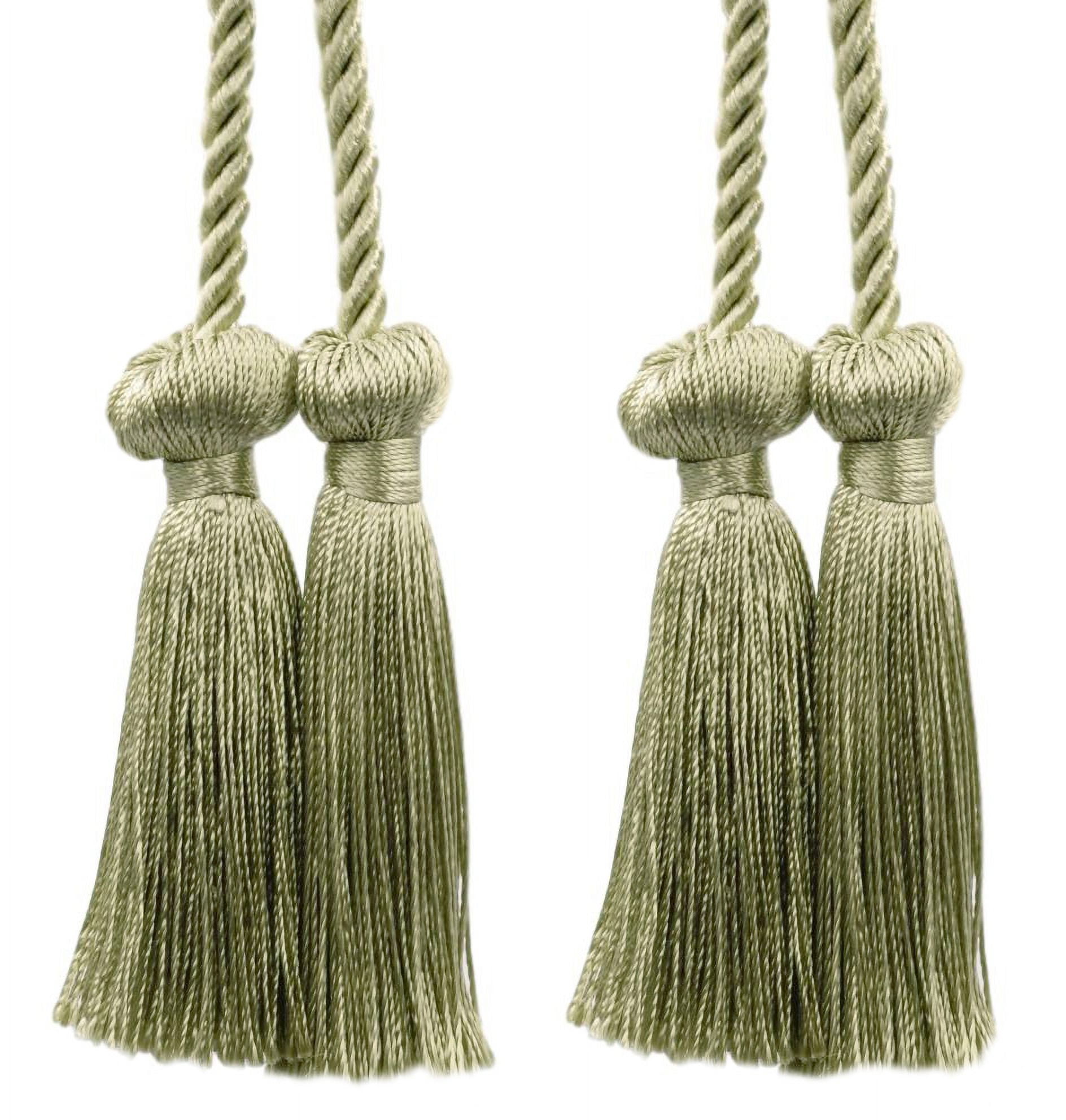 Decorative Double Tassel Curtain and Drapery Tieback / Holdback, 3 ...