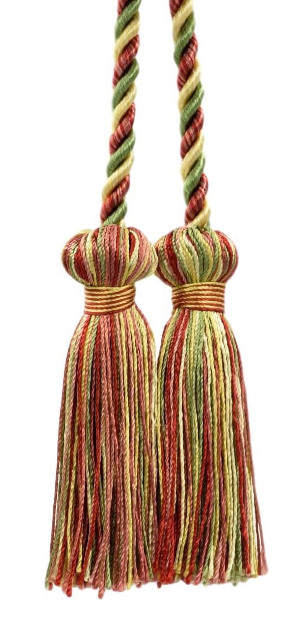 Decorative Double Tassel Curtain and Drapery Tieback / Holdback, 3 ...