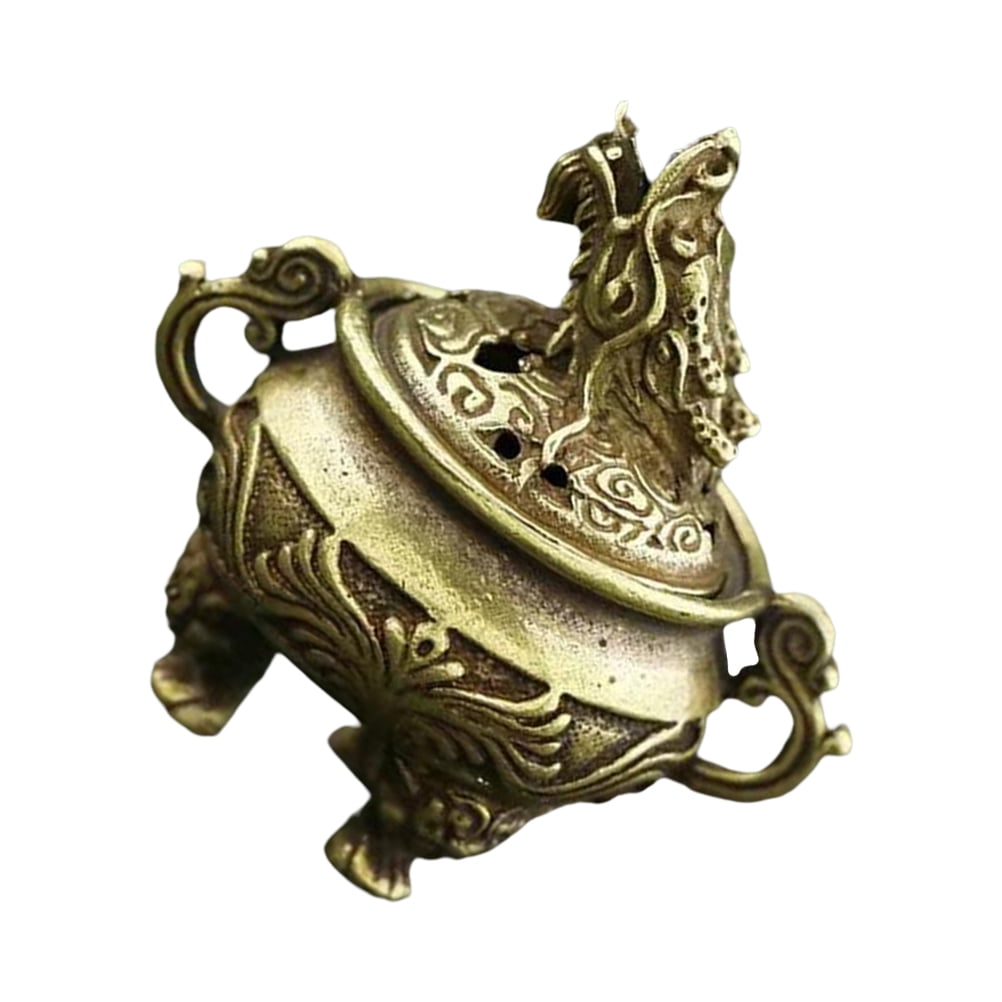 Decorative Dragon Head Shaped Incense Burning Holder Brass Small ...
