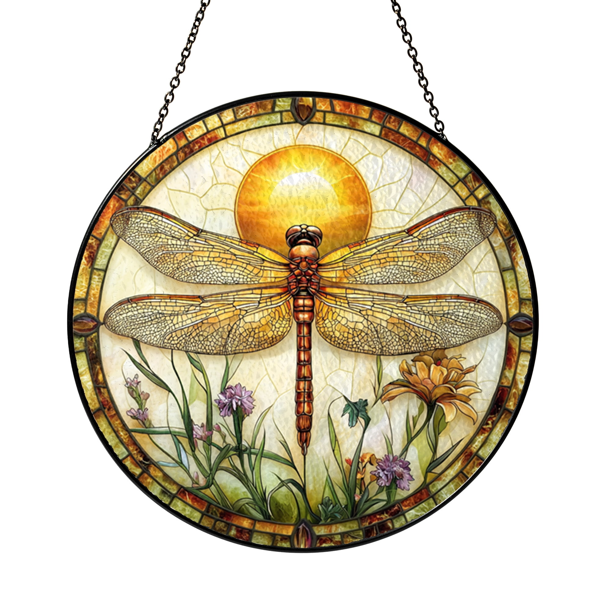 Decorative Dragonfly Glass Suncatcher - Walmart.com