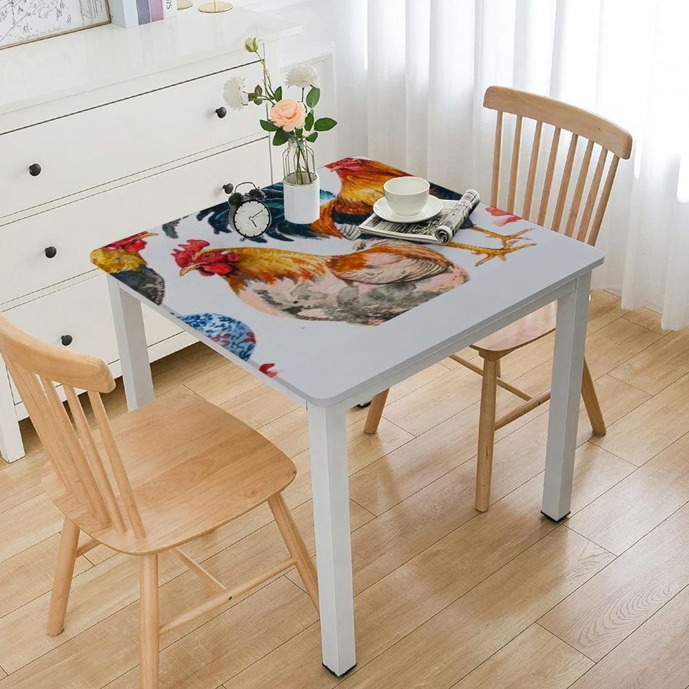 Decorative Elastic Edged Polyester Fitted Table Cover,Chicken Indoor ...