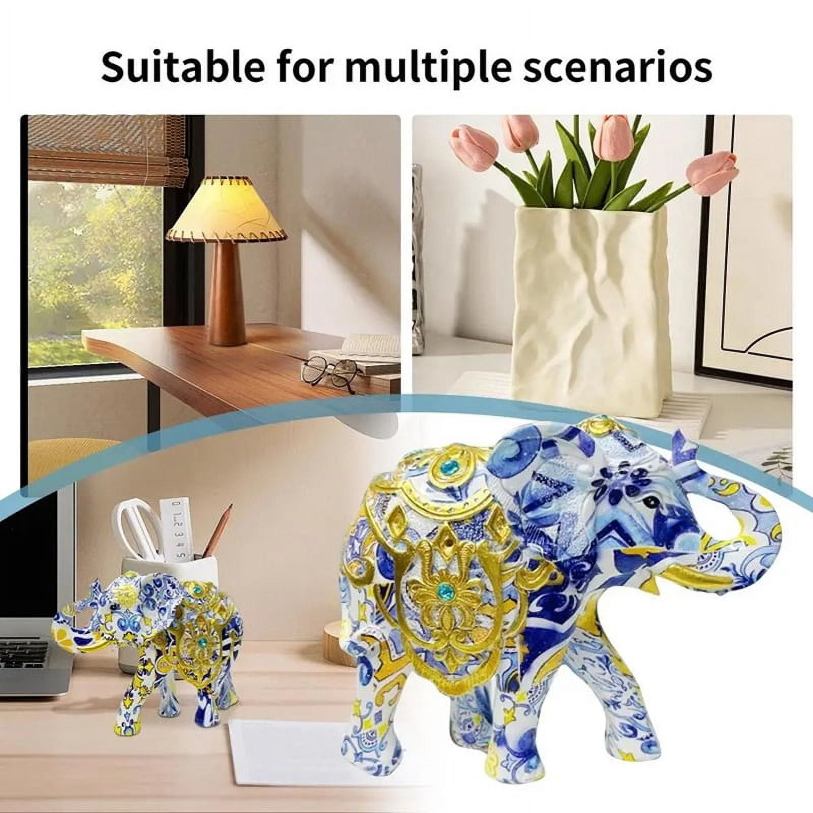 Decorative Elephant Statue Sophisticated Resin Ornament Animals ...