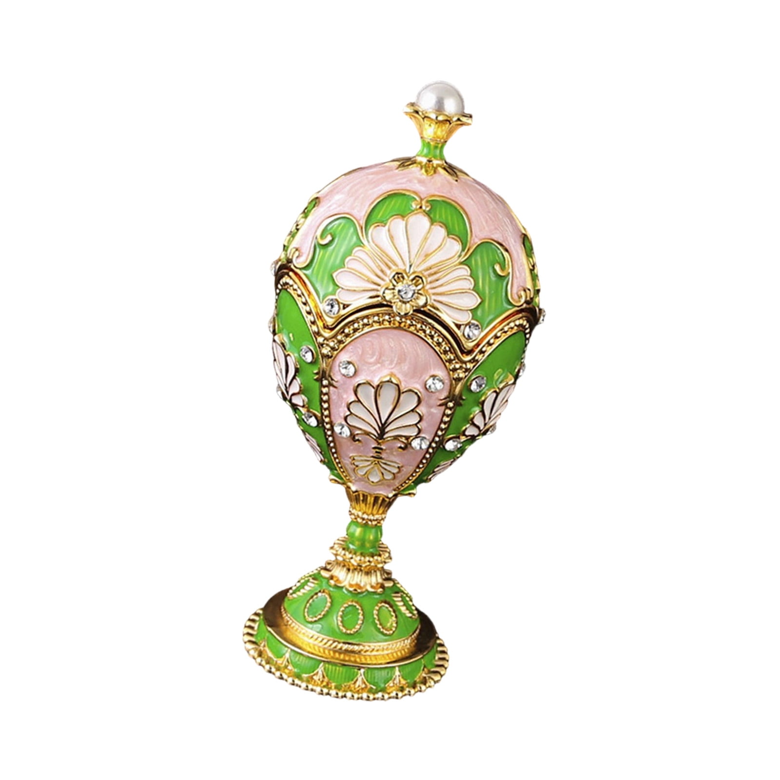 Decorative Enameled Metal Keepsakes Container For Home Office ...