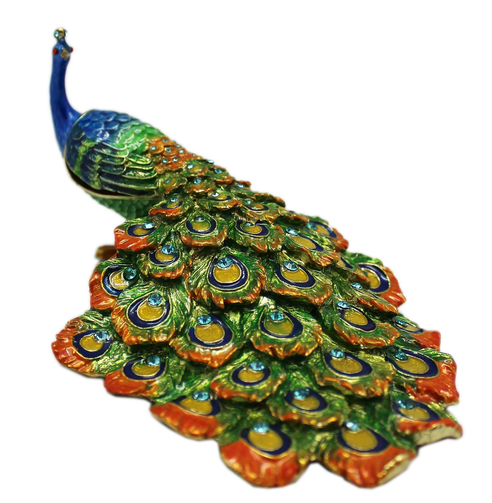 Decorative Enameled Peacock Figure With Secret storage Space - Walmart.com