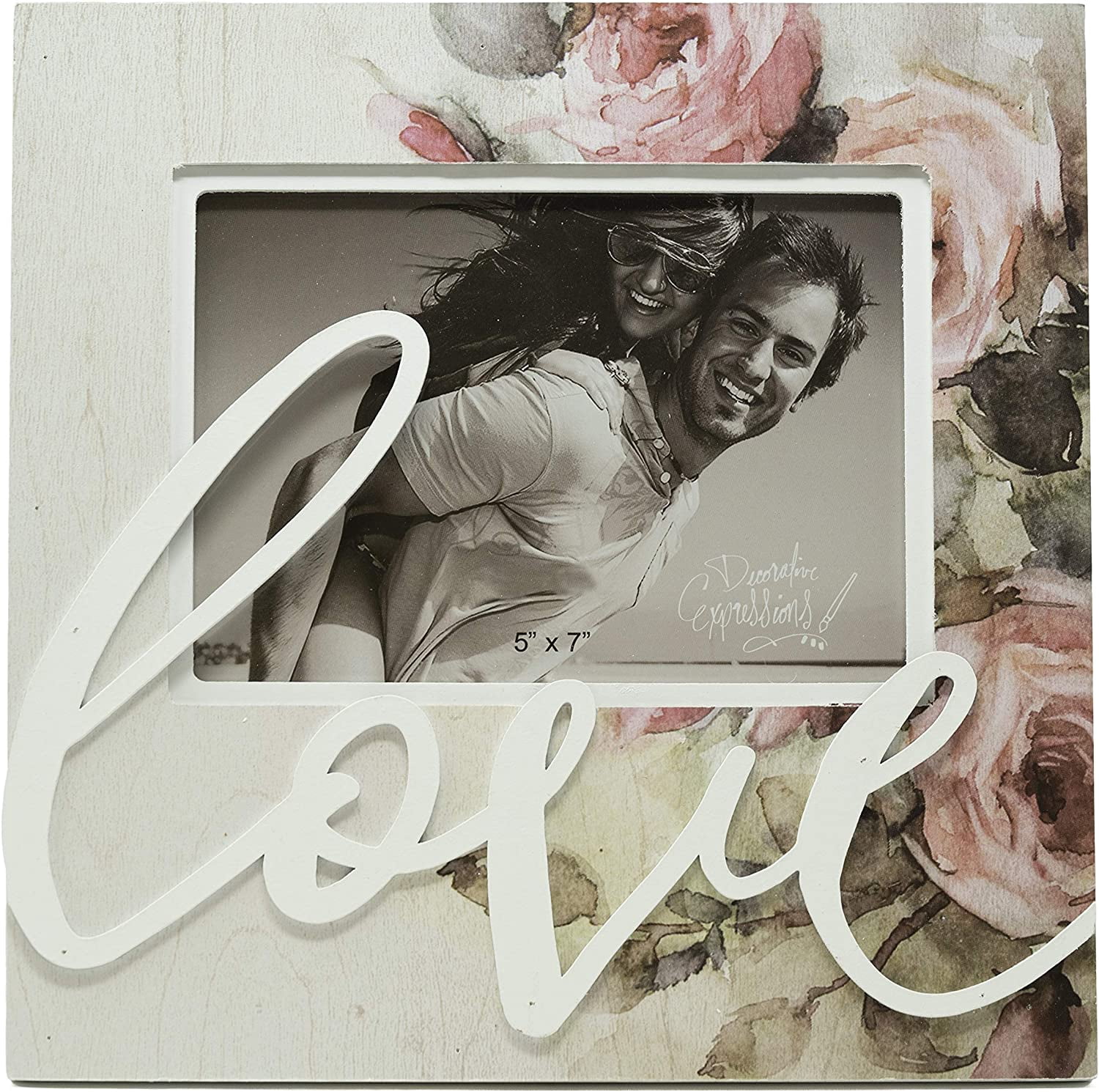 Decorative Expressions Laser Engraved Love Wooden Picture Frame 5x7 ...
