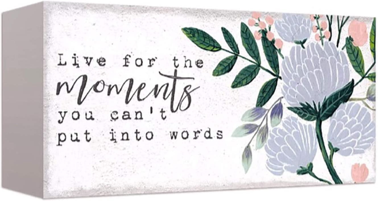 Decorative Expressions Live for The Moments 5x10 Painted Wooden Sign ...