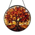 Decorative Fantasy Fall Landscape Stained Glass Style Suncatcher ...