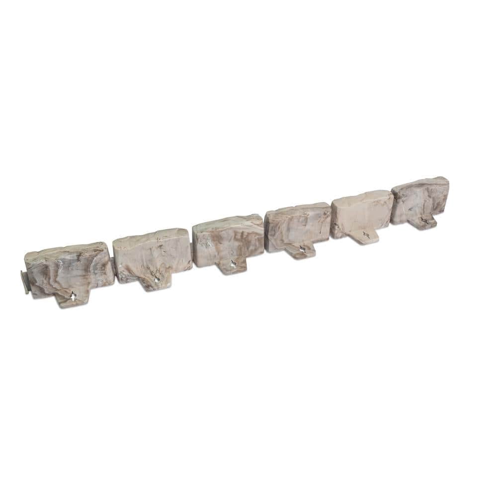 Decorative Faux Stone 90 ft. x 2.7 in. Brown Plastic No-Dig Landscape ...