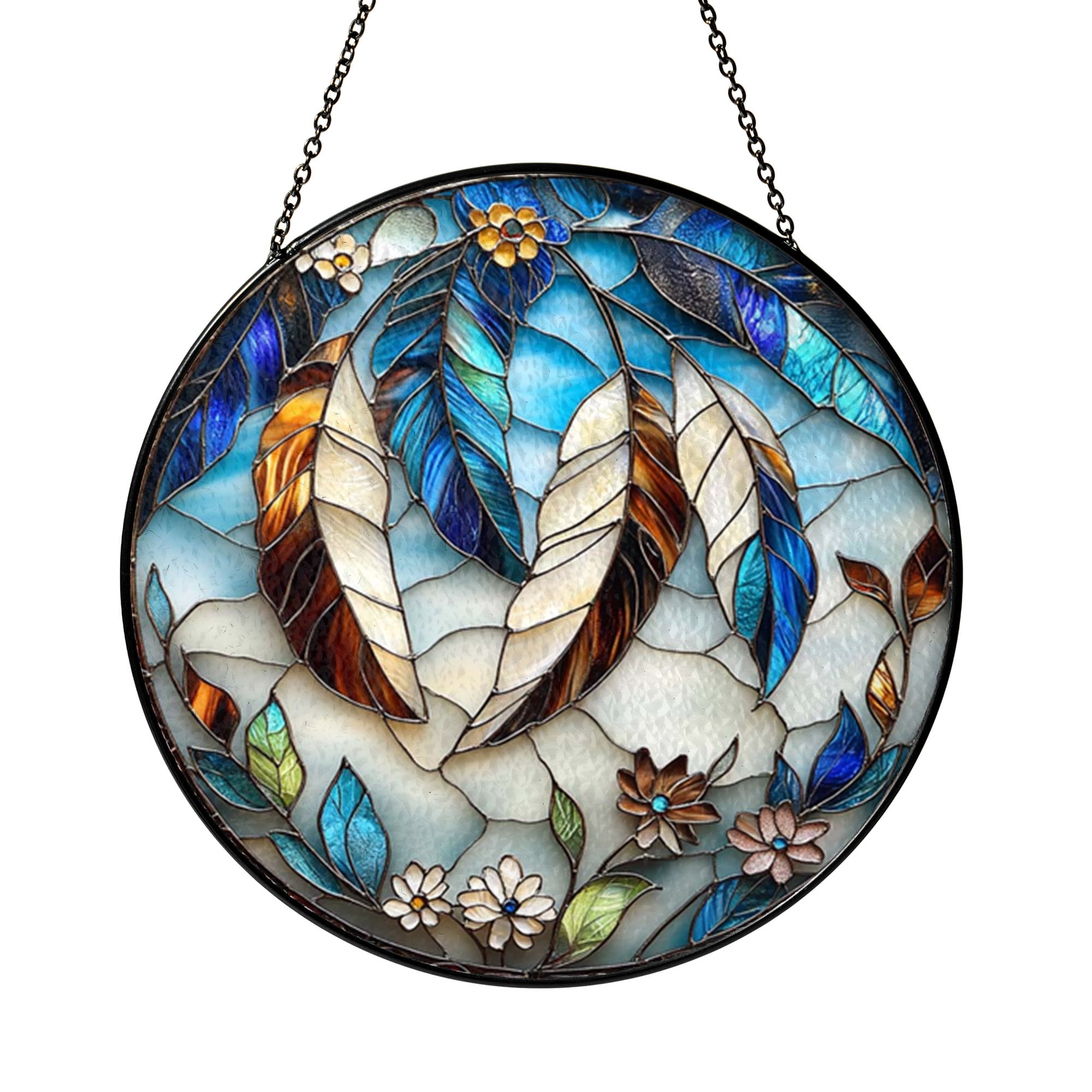 Decorative Feather Glass Style Window Art – Sky Landscape1601 - Walmart.com