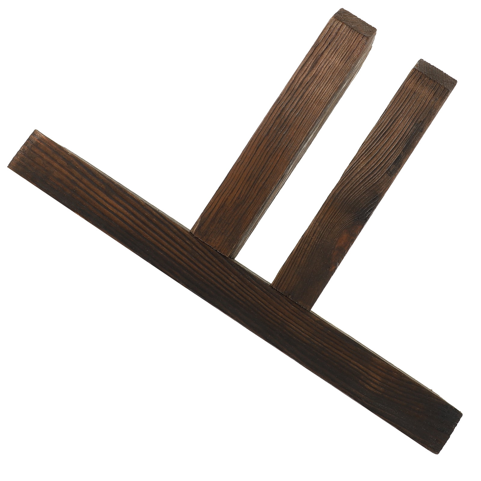 ifundom Light Brown Wooden Fence Support for Small Garden Fences ...