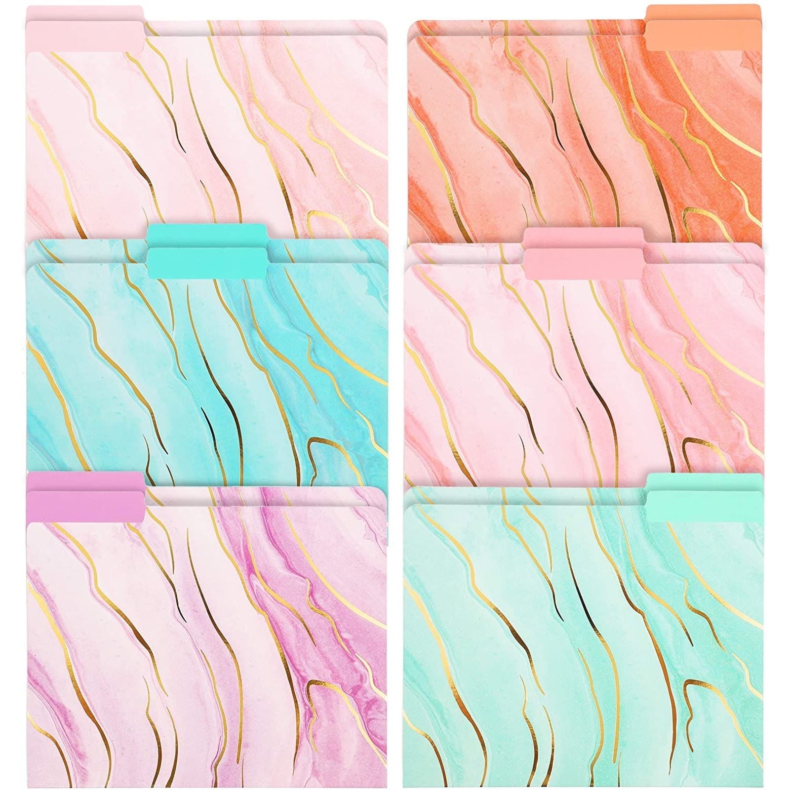 Walmart Heavyweight Colored Patterned Decorative File Folders, 1/3 Cut ...