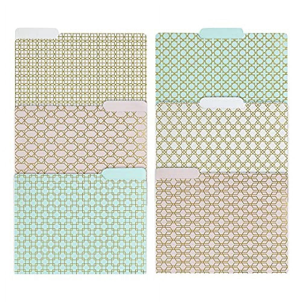 Decorative File Folders - 1/3 Cut Tabs Gold File Folders - Letter Size ...