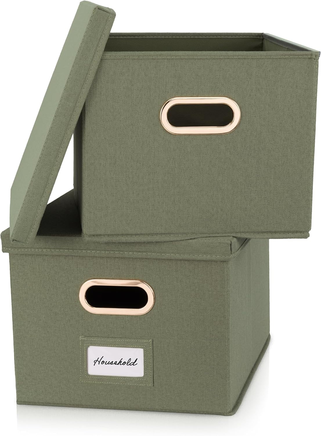 Decorative File Organizer Box - Collapsible Linen Filing Cabinets w ...