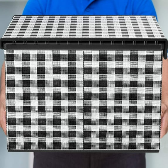 Decorative File Storage Boxes with Lids, Collapsible Hanging Organizer ...