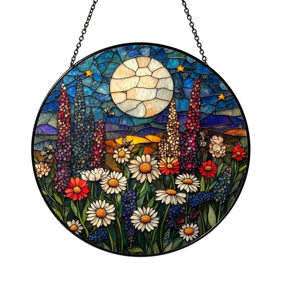 Decorative Floral Bee Glass Suncatcher - Walmart.com
