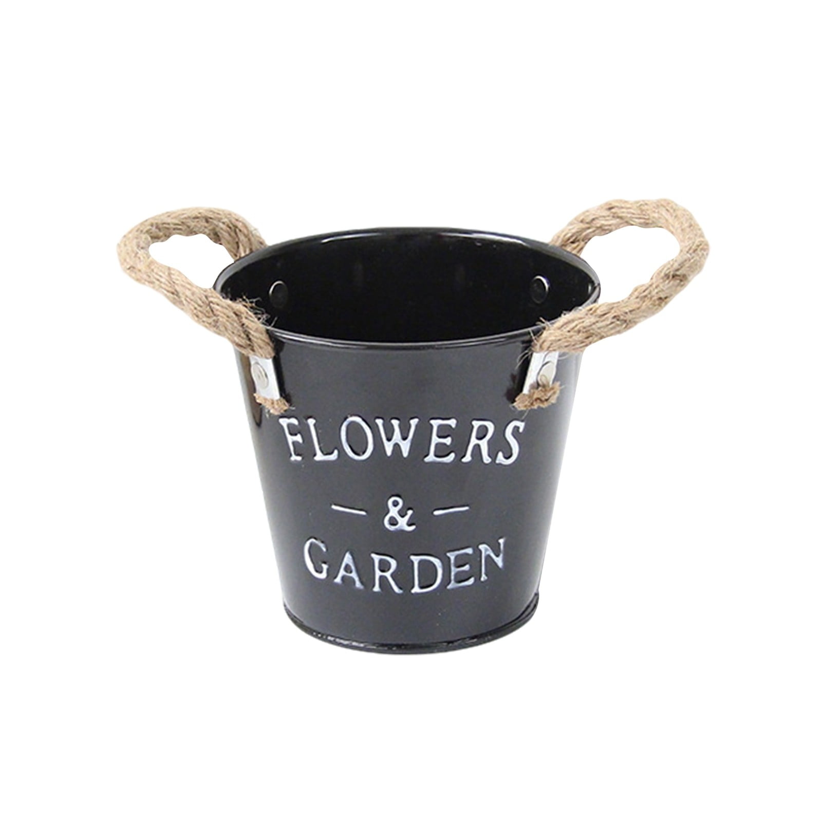 Decorative Floral Print Metal Planter for Indoor Outdoor Use Universal ...
