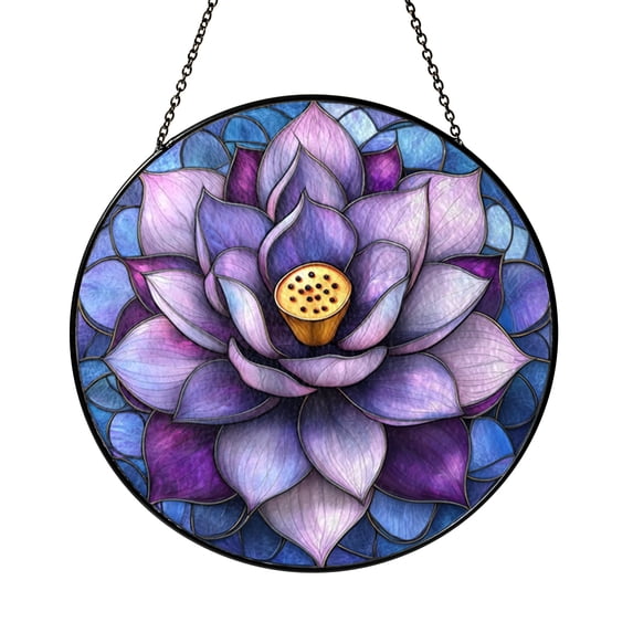 Decorative Floral Stained Glass Style Window Suncatcher - Walmart.com