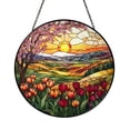 Decorative Floral Window Art – Tulip Field Glass Suncatcher - Walmart.com