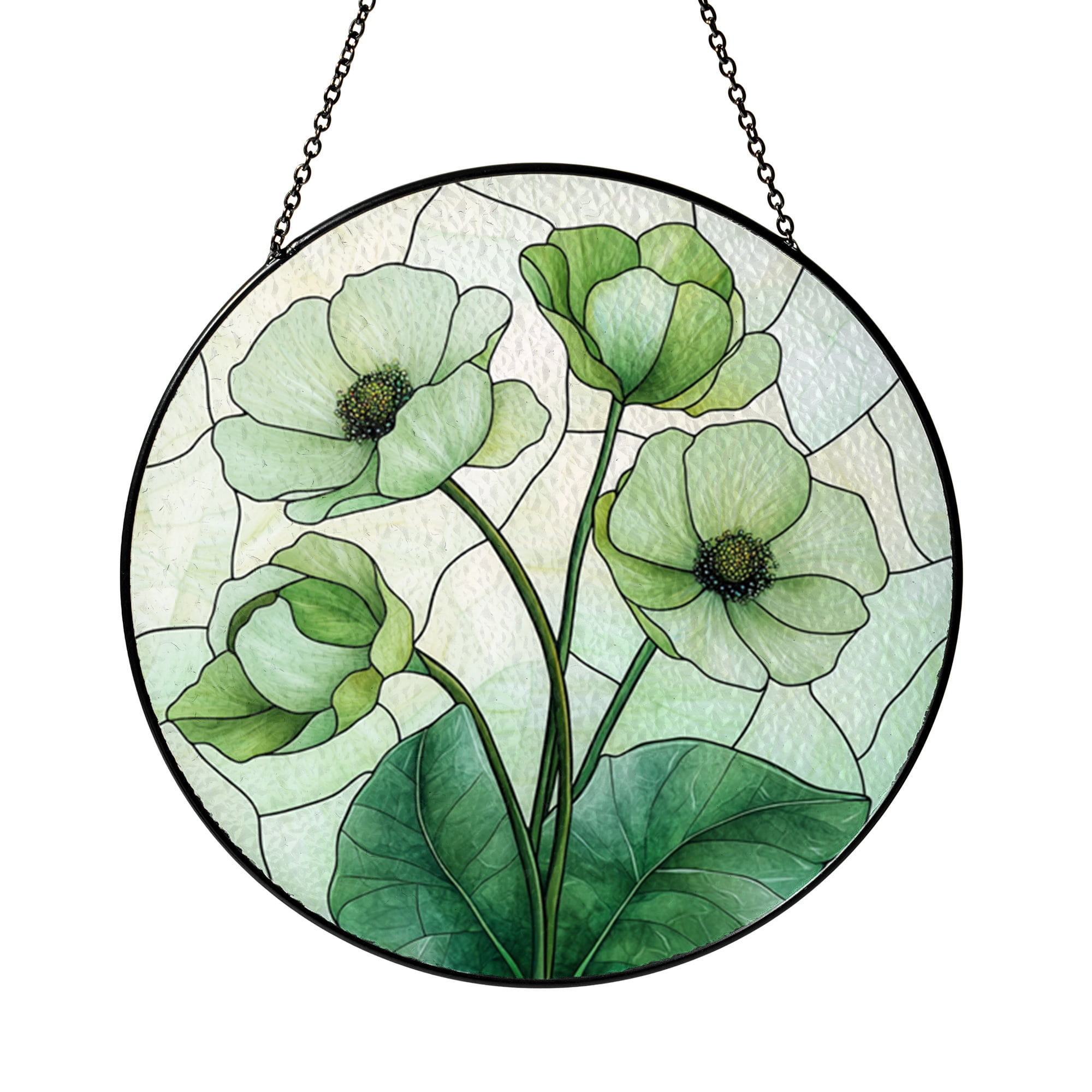 Decorative Floral Yellow Glass Suncatcher - Walmart.com
