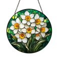 Decorative Flower Art Glass Style Window Hanging - Walmart.com
