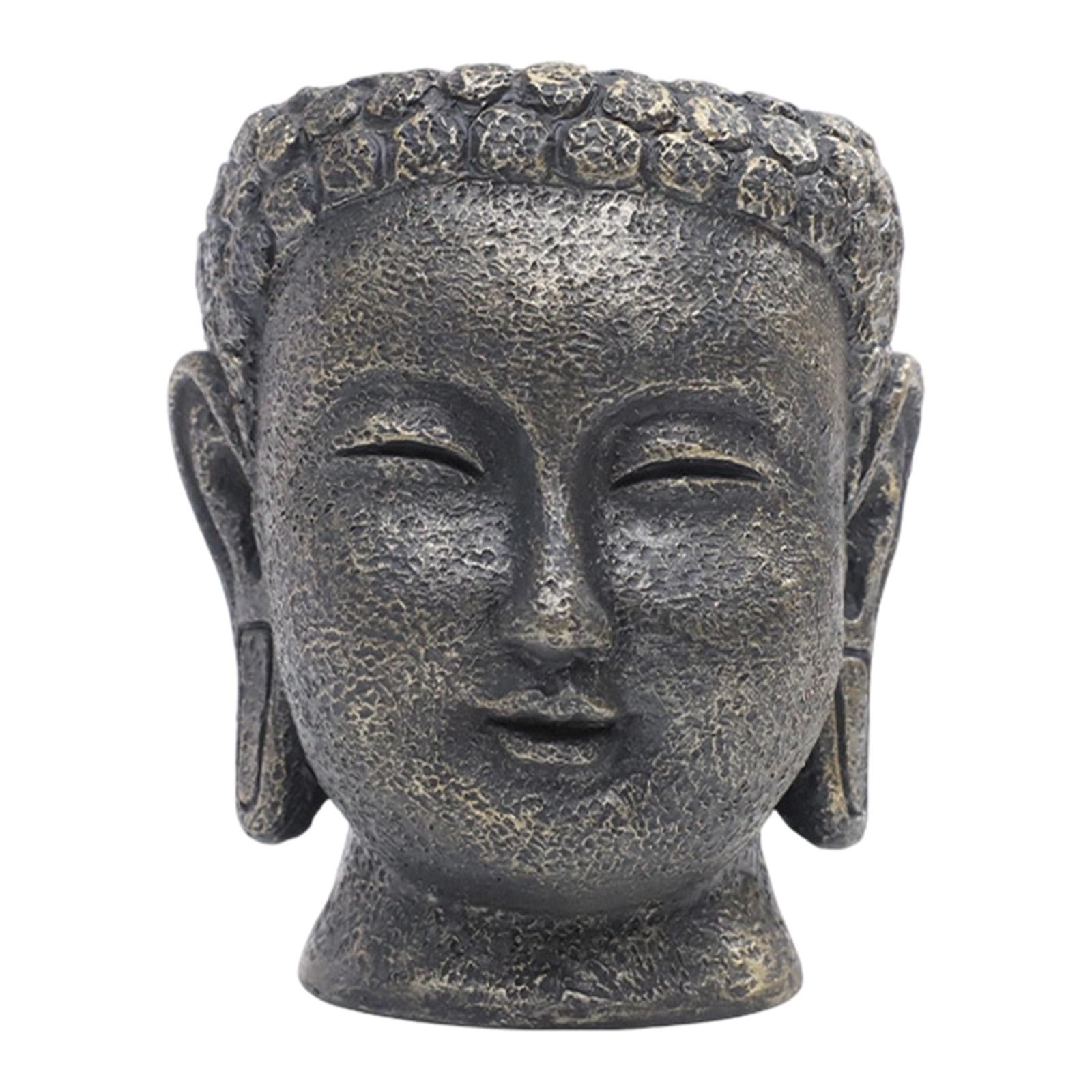 Decorative Flower Pot Buddha Head Planter Collection Figurine Resin ...