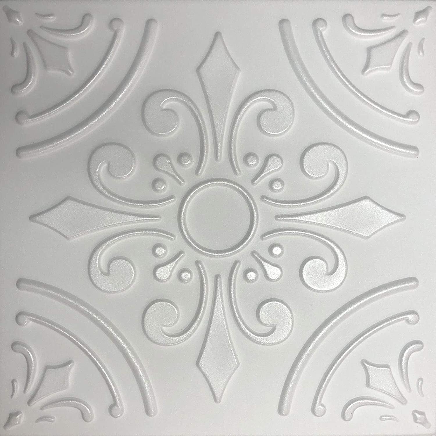 Decorative Foam Ceiling Tile - Harmony Design - 3D White Styrofoam ...