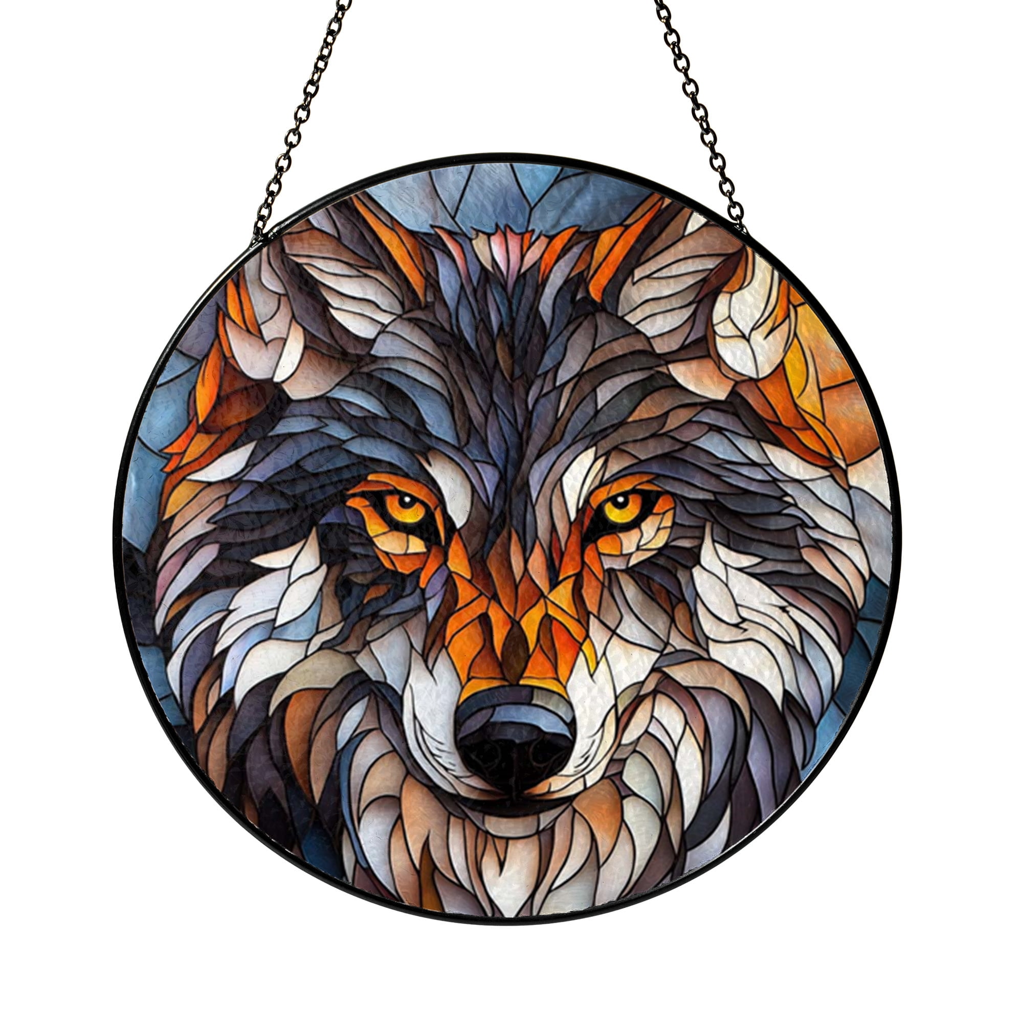 Decorative Forest Wolf Glass Suncatcher for Window2401 - Walmart.com