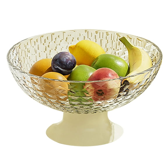 Decorative Fruit Tray Bowl, Round Footed Dessert Display Stand Dish ...