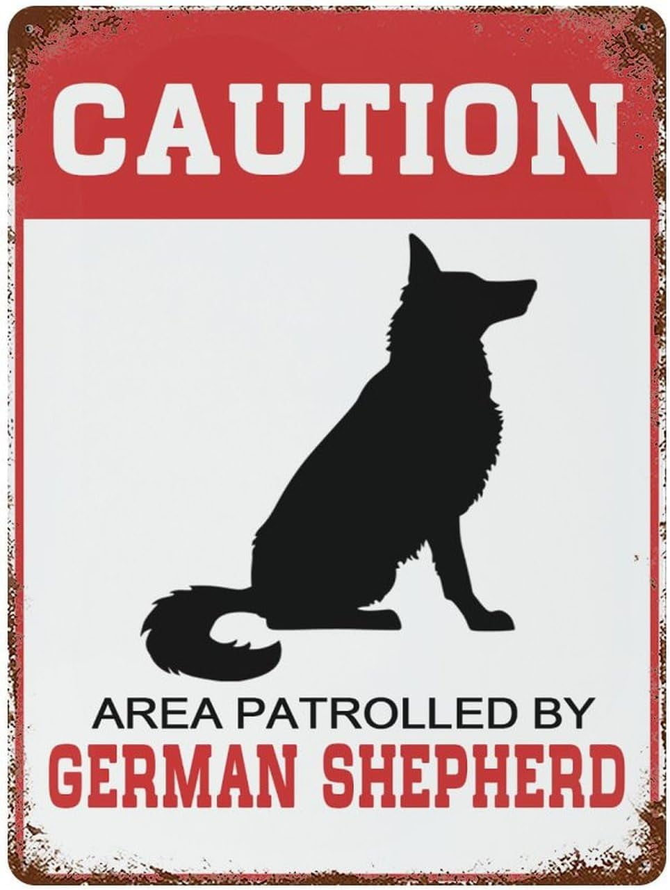 Decorative Garage Signs Area Patrolled by Dog German Shepherd Signs ...