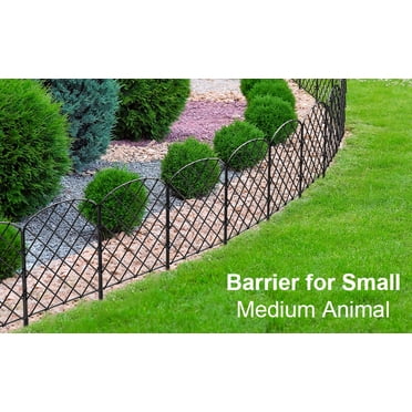 Costway 8-Panel Metal Yard Sections Decorative Garden Fence Outdoor ...